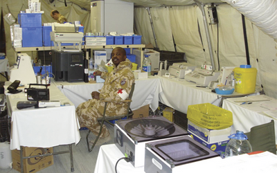 My Lab: In a Military Field Hospital